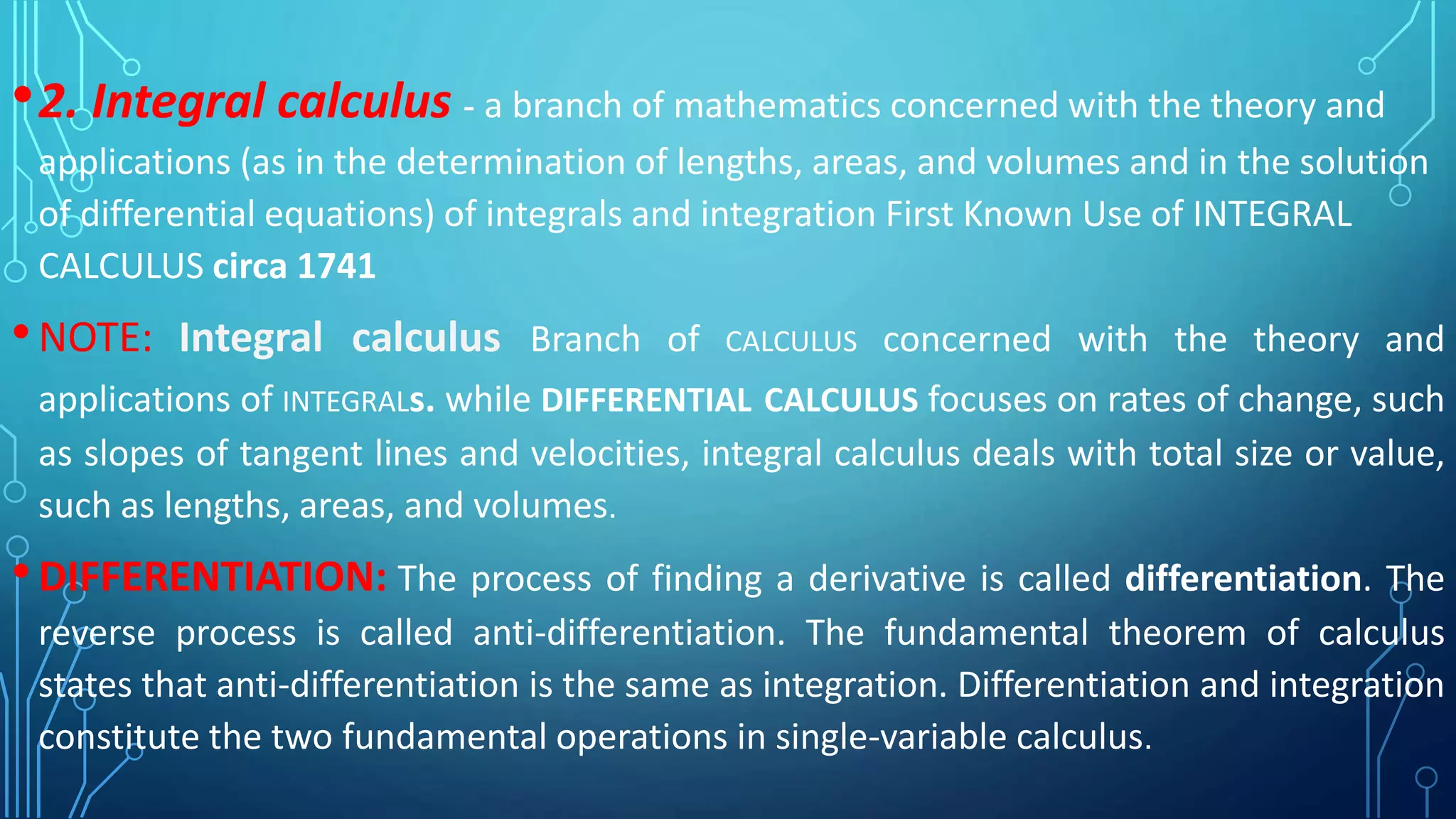 A presentation on differencial calculus | PPTX