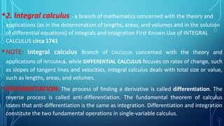 A presentation on differencial calculus | PPTX