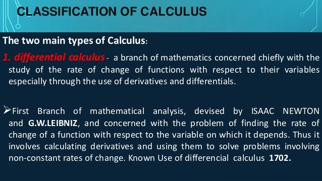 A presentation on differencial calculus