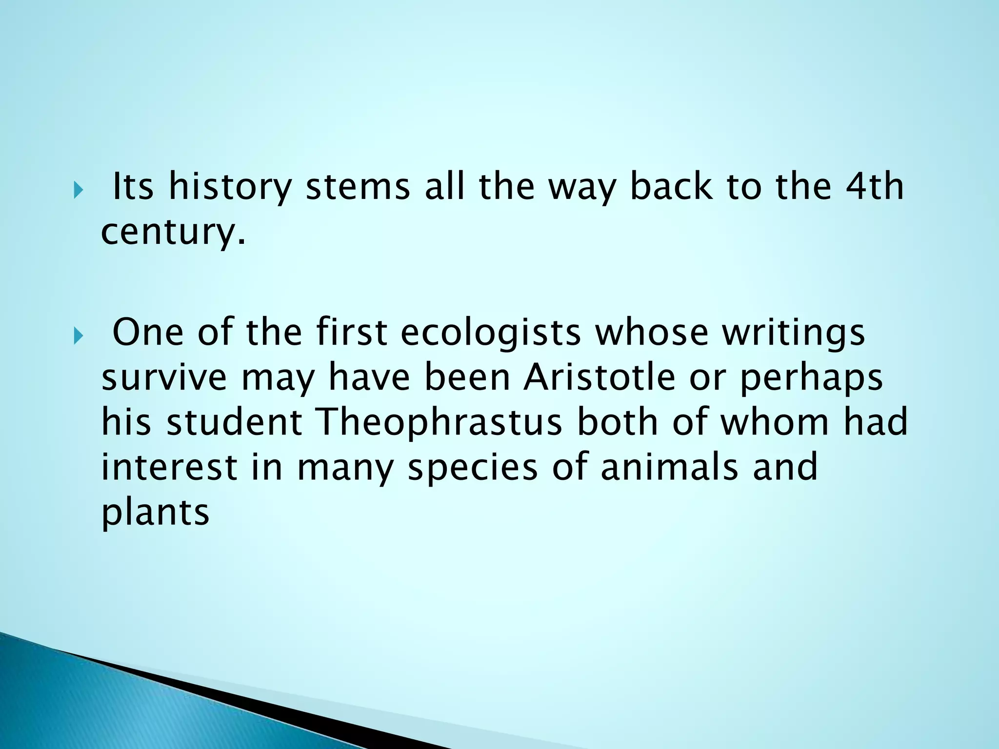 History of Ecology | PPTX