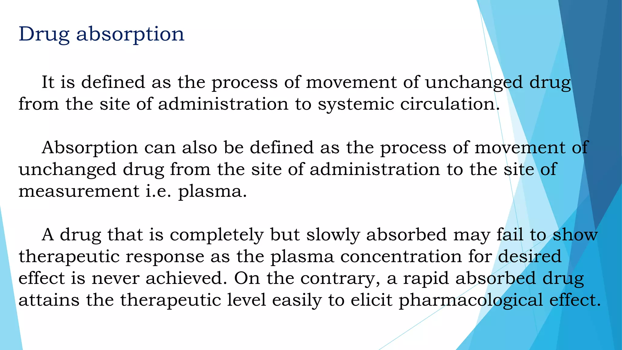 Rate limiting steps in drug absorption | PPTX