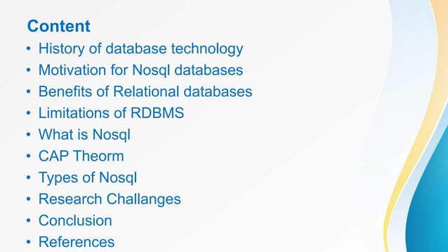 introduction to NOSQL Database | PPTX | Databases | Computer Software ...
