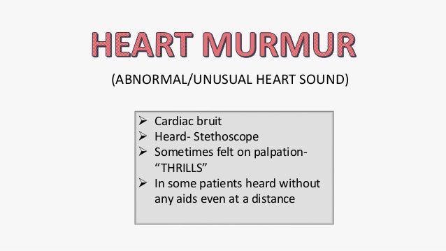Important points about Heart sounds and Heart murmur | PPT