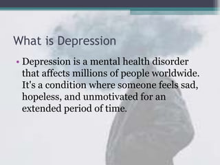 Depression ppt for presentation topic here | PPTX