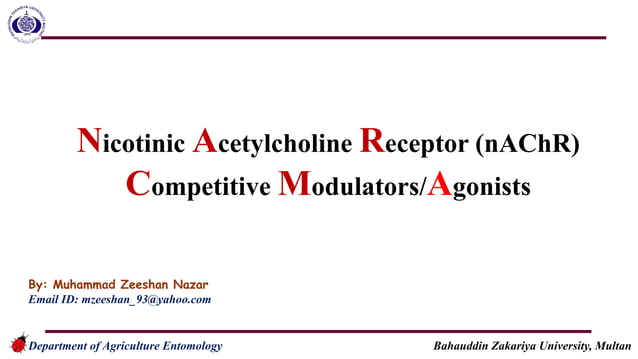 Nicotinic Acetylcholine Receptor (nAChR) Competitive Modulators ...