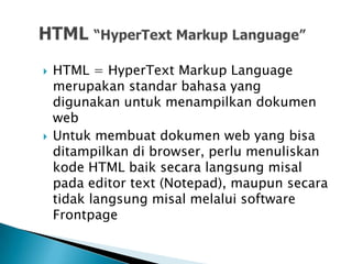 Presentation 1 - Desain dan pemrograman web 2 | PPTX
