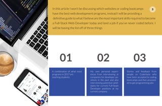 The Guide to becoming a full stack developer in 2018 | PPT