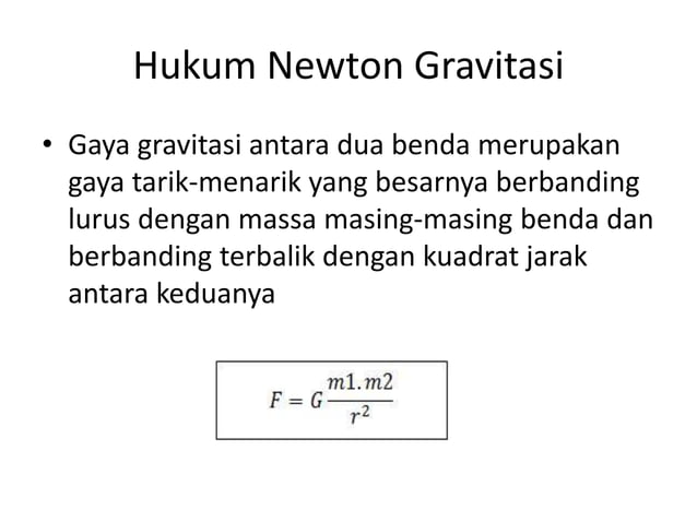 Hukum Newton Gravitasi | PPTX
