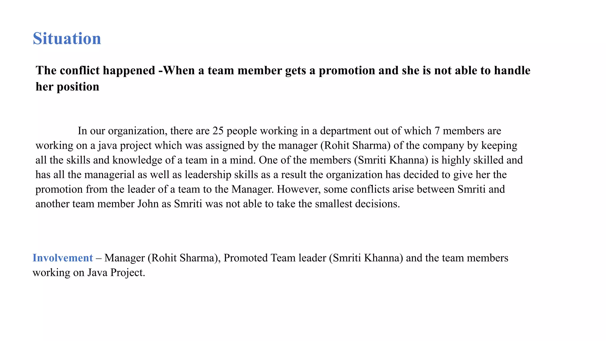 Role Play on Conflict Management | PPTX