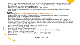 Role Play on Conflict Management | PPTX