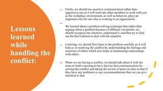 Role Play on Conflict Management | PPTX