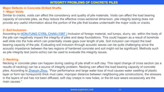 Presentation1 integrity problems of concrete piles-emergency | PDF