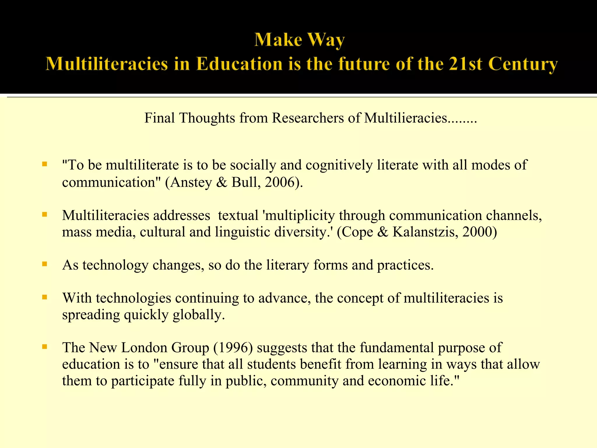 Presentation1 literacies | PPT