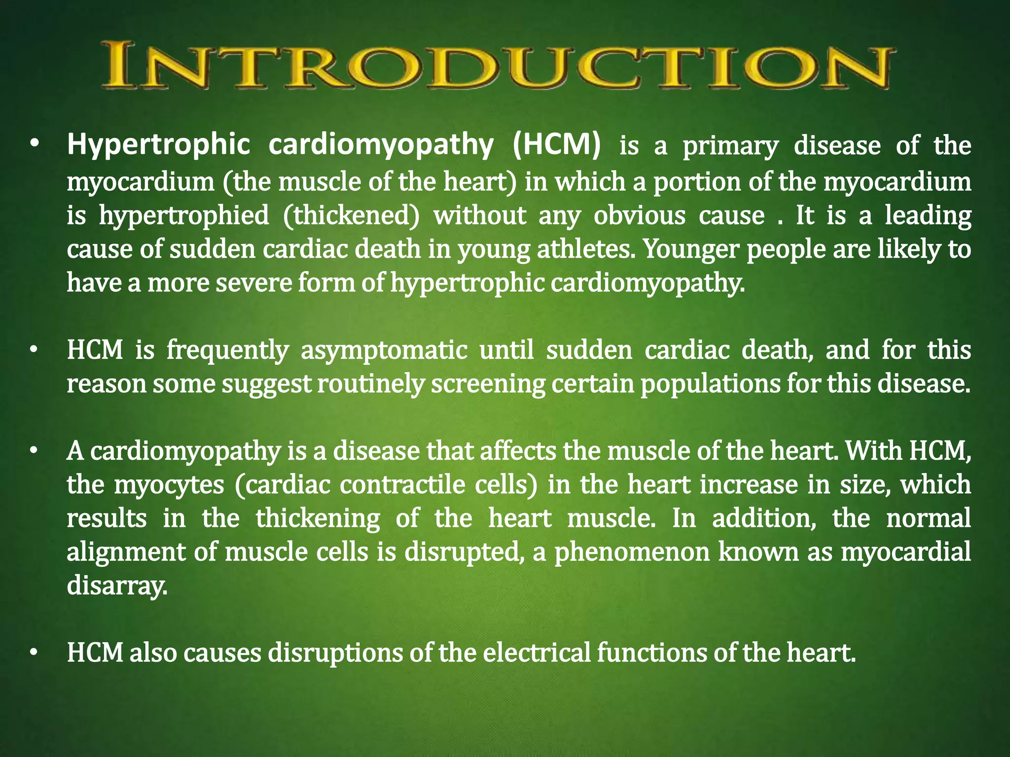 hypertrophic cardiomyopathy-a case report | PPTX