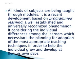 Presentation1 modularapproach-110322160708-phpapp01 | PPT