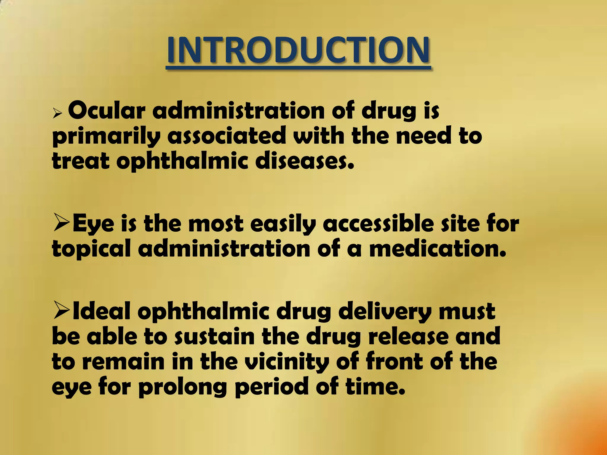 ocular drug delivery systems | PPTX