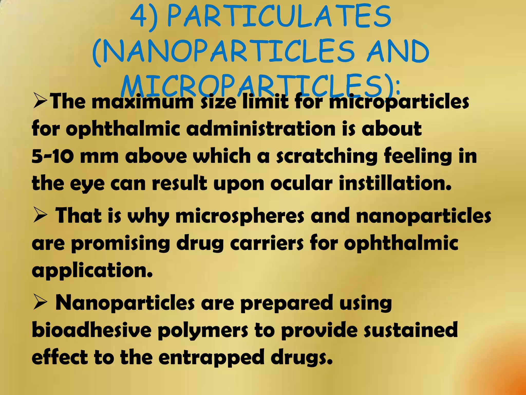 ocular drug delivery systems | PPTX