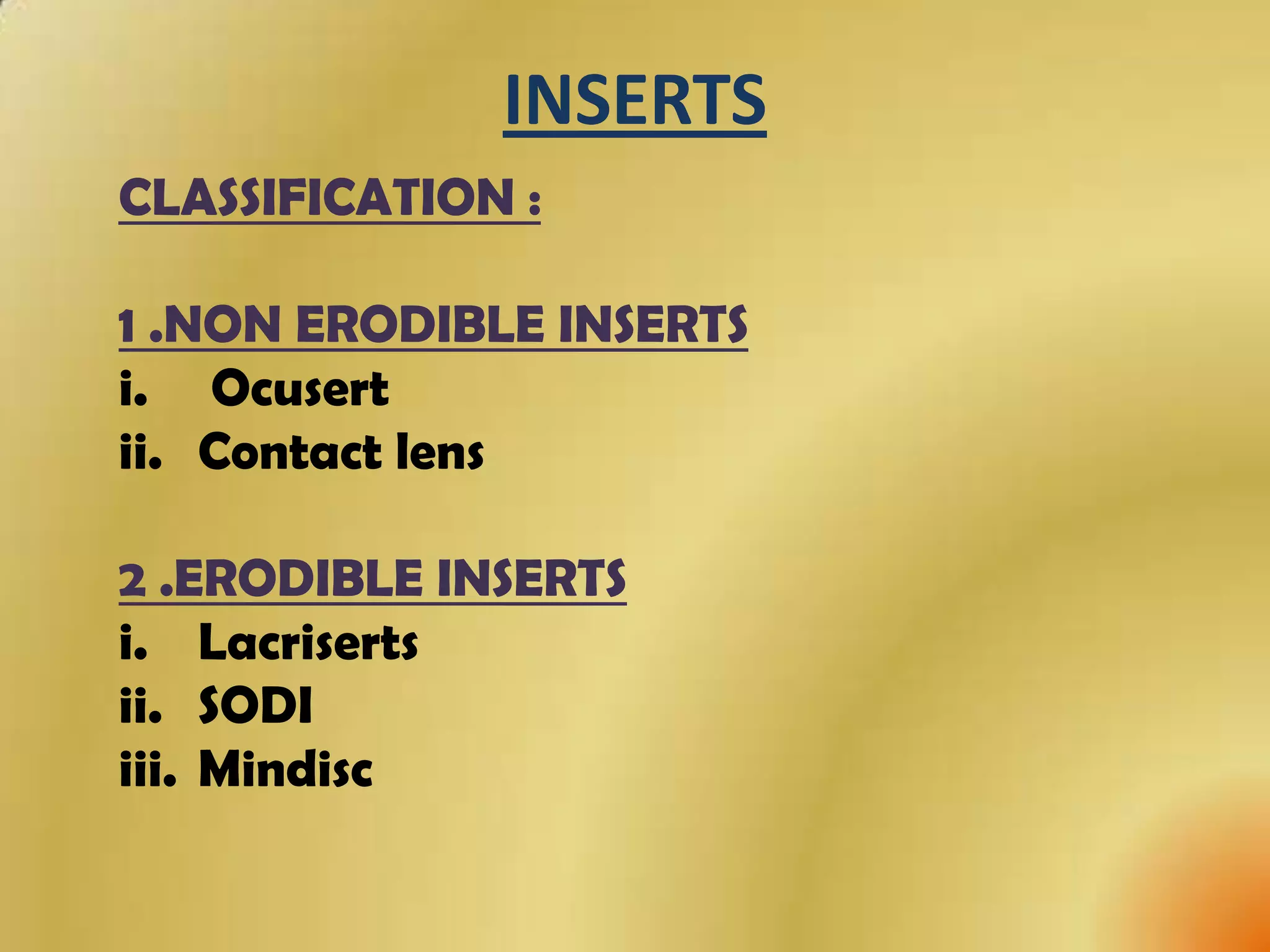 ocular drug delivery systems | PPTX
