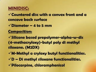 ocular drug delivery systems | PPTX