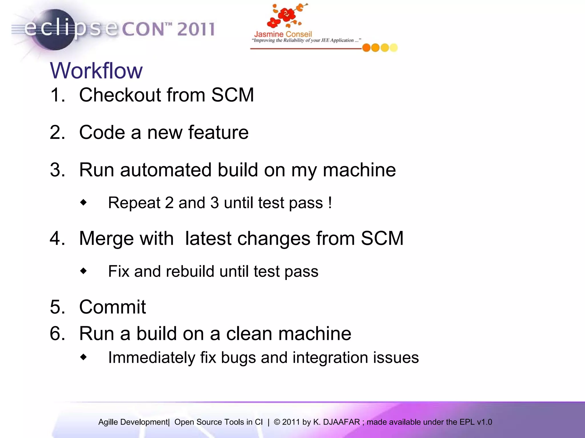 Presentation 1 Open Source Tools In Continuous Integration Environment