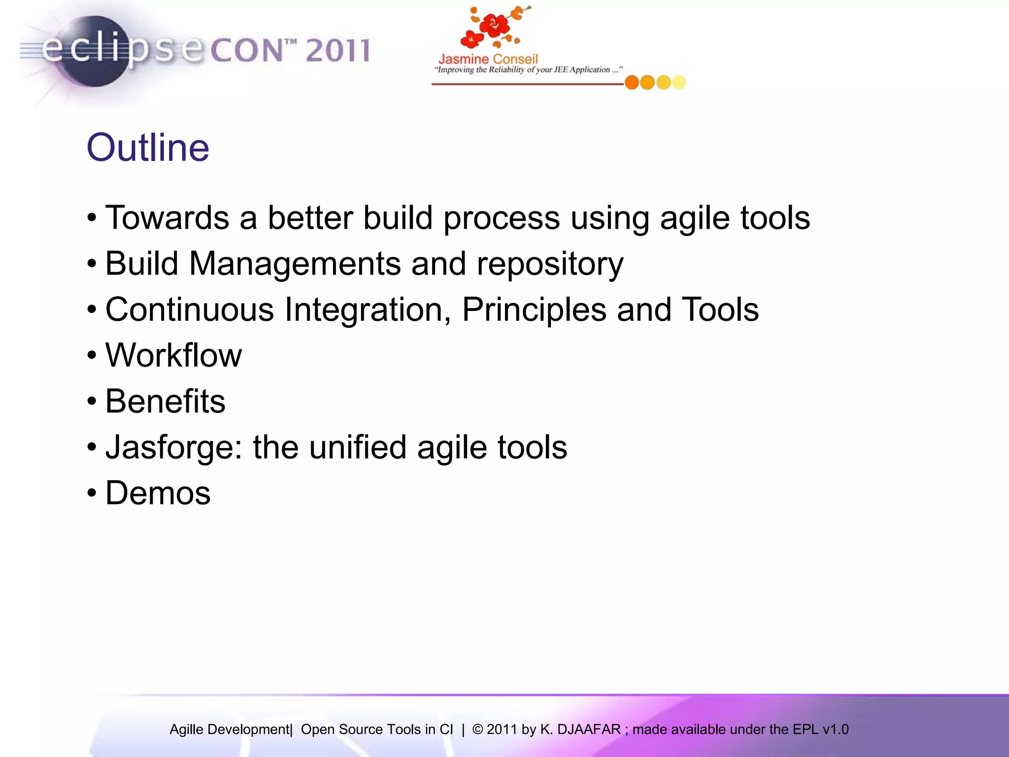 Presentation 1 Open Source Tools In Continuous Integration Environment