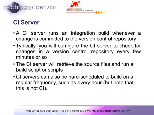Presentation 1 Open Source Tools In Continuous Integration Environment