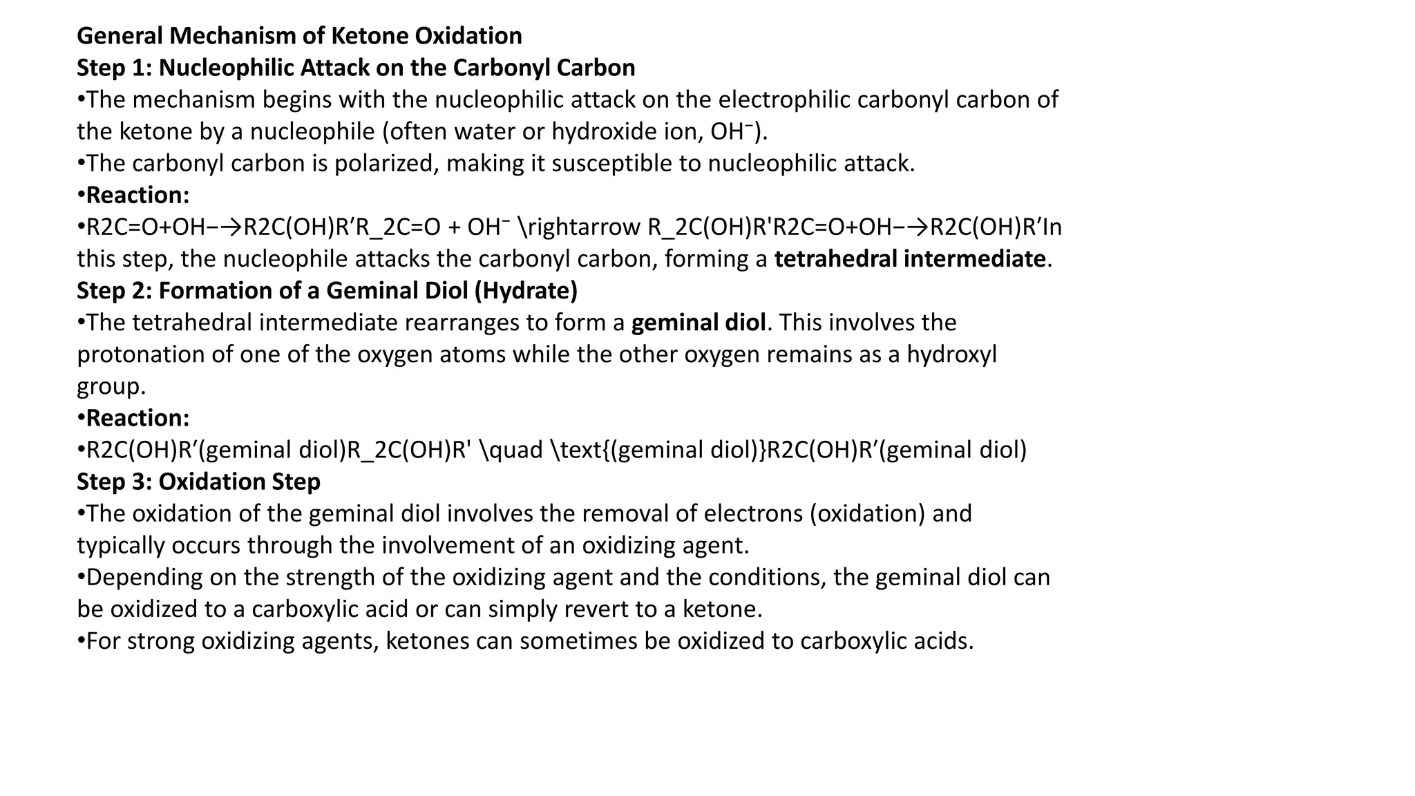 oxidation of aldehyde and ketone and mechanism | PDF