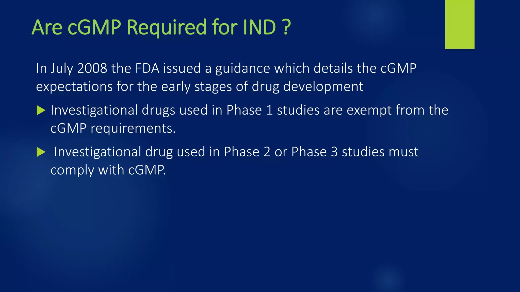 Overview of FDA requirements for IND | PDF
