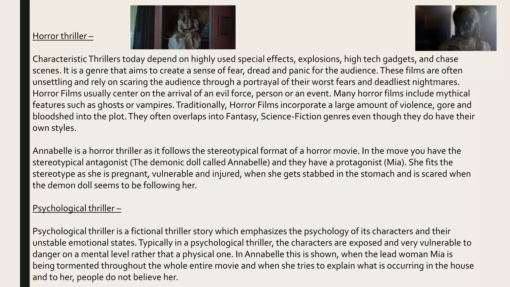 Annabelle Opening Scene Study | PPT