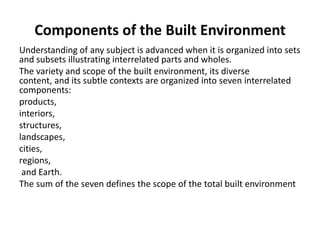 Presentation1.pptx built environment by Muhammad Fahad Ansari 12IEEM14 ...