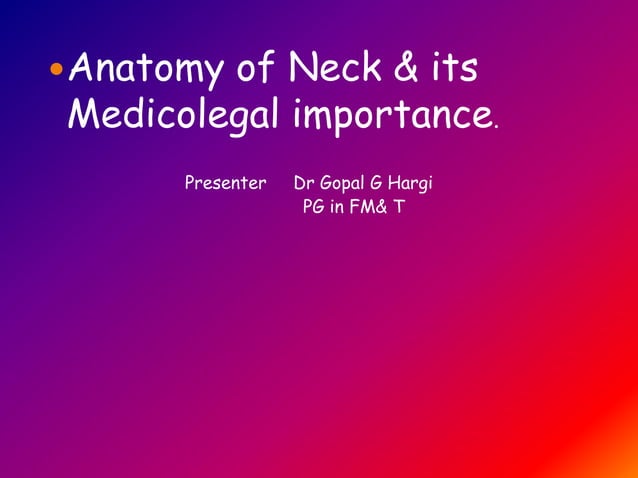 Ppt of anatomy of neck & ML imp | PPTX