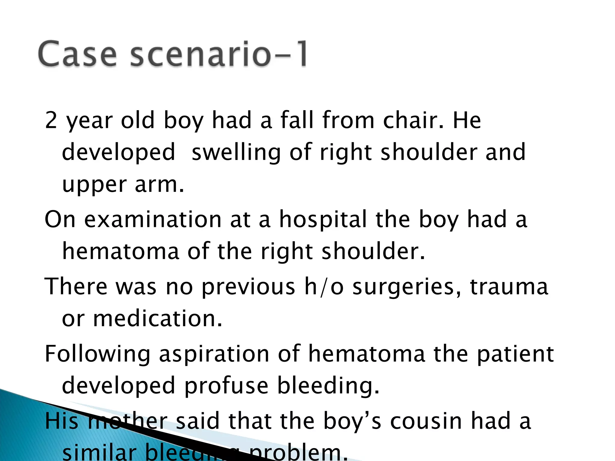 CME: Bleeding Disorders - Case Scenarios | PPT