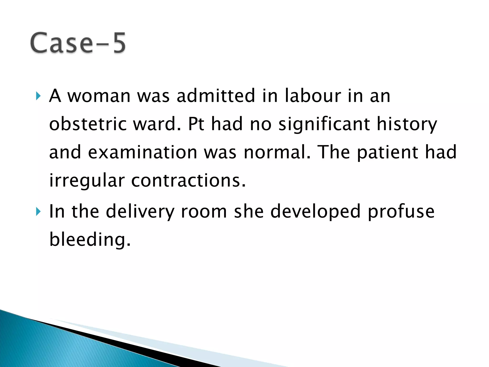 CME: Bleeding Disorders - Case Scenarios | PPT