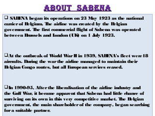 Presentation1 sabena | PPT