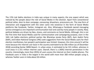 Social media & general election | PPT
