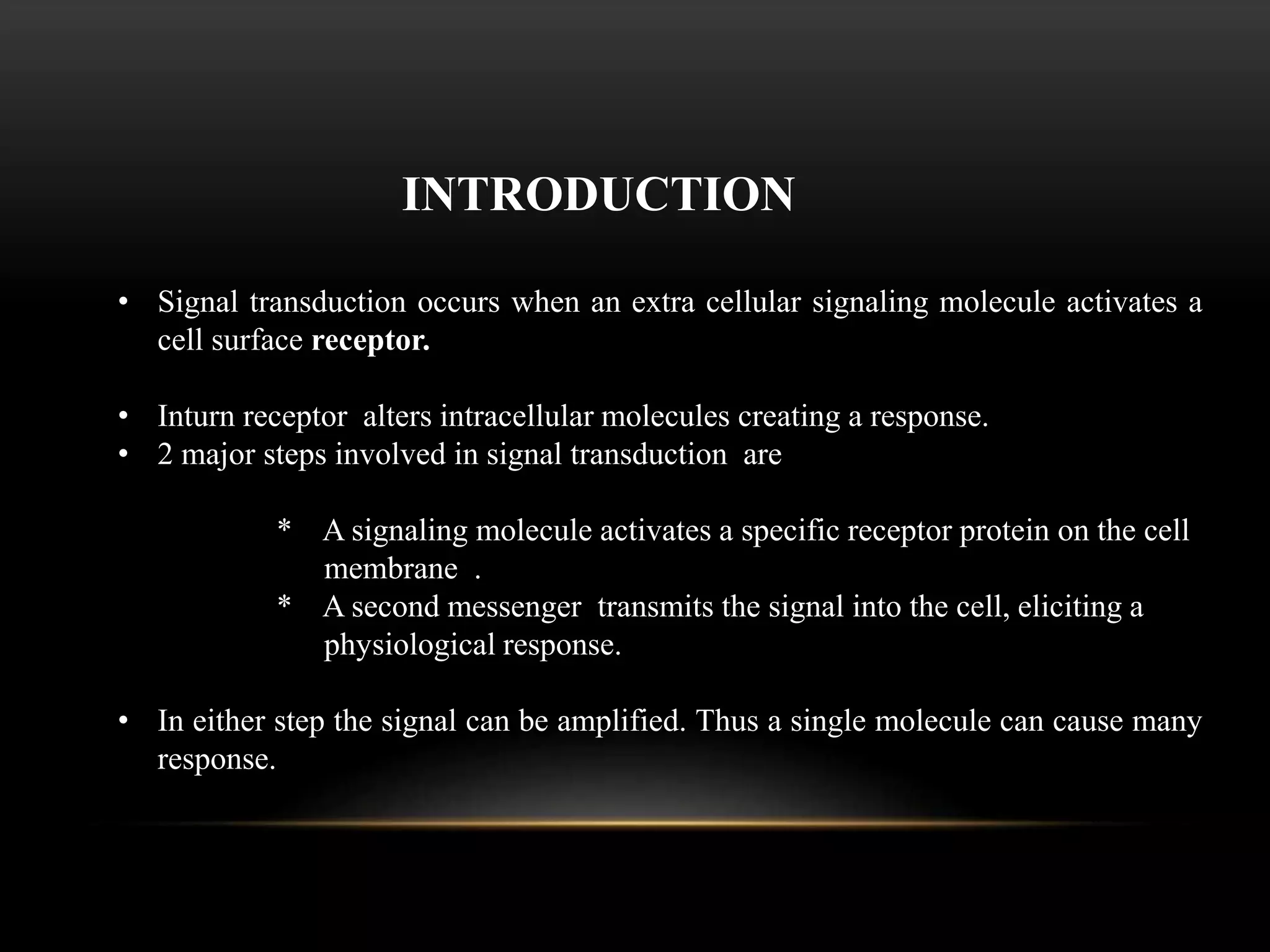 Signal transduction... an introduction | PPT