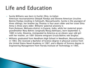 Presentation1 sunita williams | PPTX