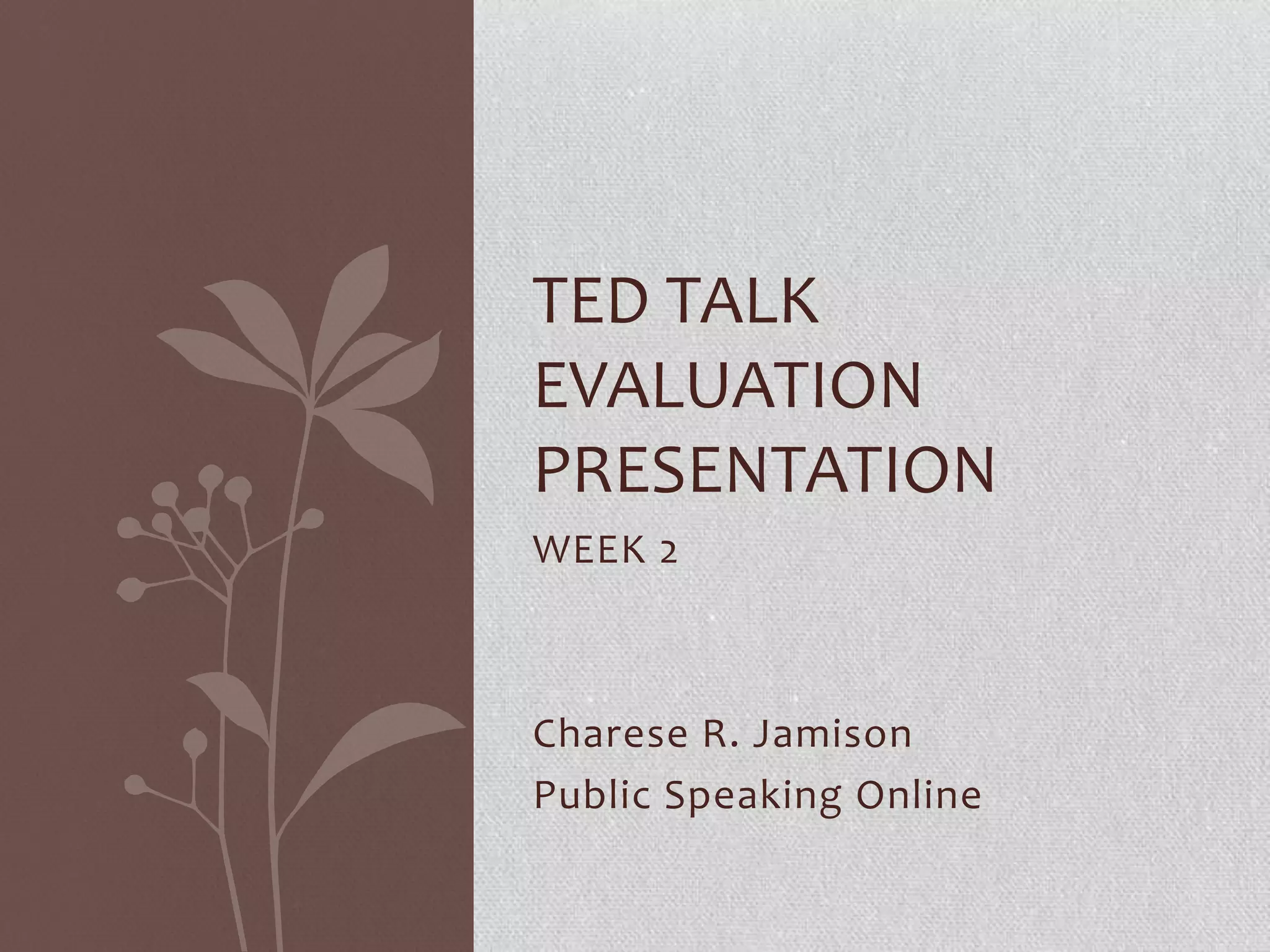 Presentation 1 ted talk | PPTX