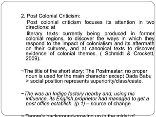 Presentation 1 the postmaster | PPTX | Poetry | Books and Literature
