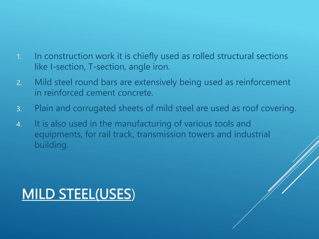 Presentation 1 - Uses of various steel in Construction.pptx