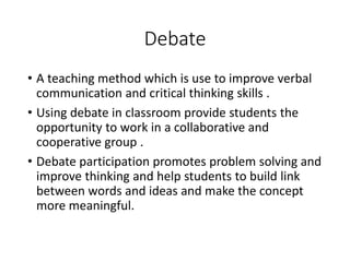 Debate ppt for students of education department | PPTX