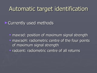 Automatic Target Identification | PPT | Technology & Computing