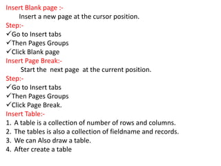 Ms word Presentation | PPTX