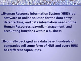 Human resource information system | PPT