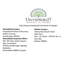 Interior design courses in Ahmedabad,Unitedworld Insitute of Design | PPTX