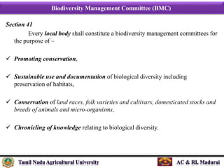 PPV & FR Act and Biodiversity Act | PPTX