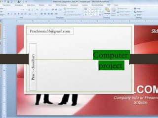 computer project. | PPTX | Computer Peripherals | Computing