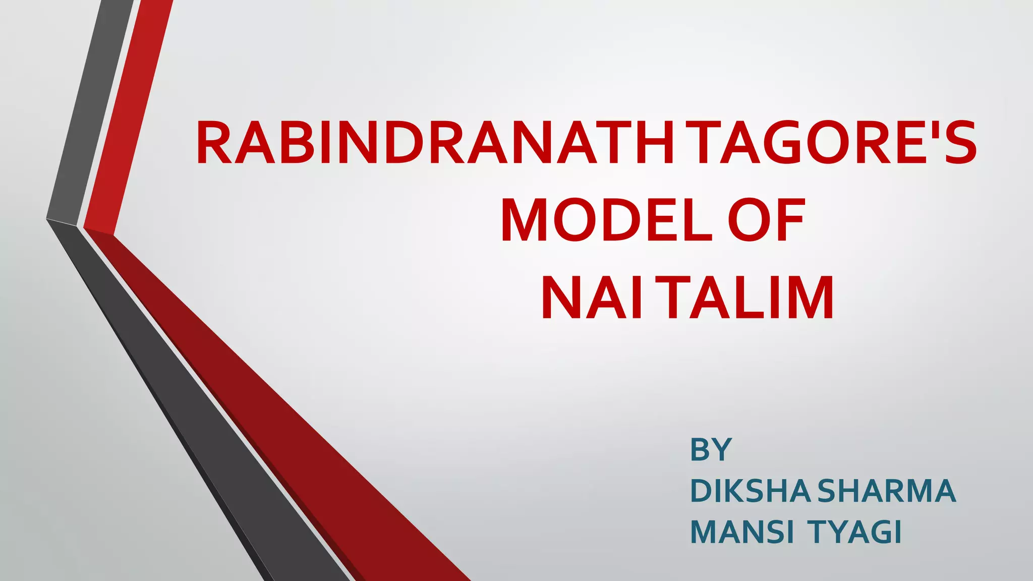 Nai talim by rabindranath tagore | PDF