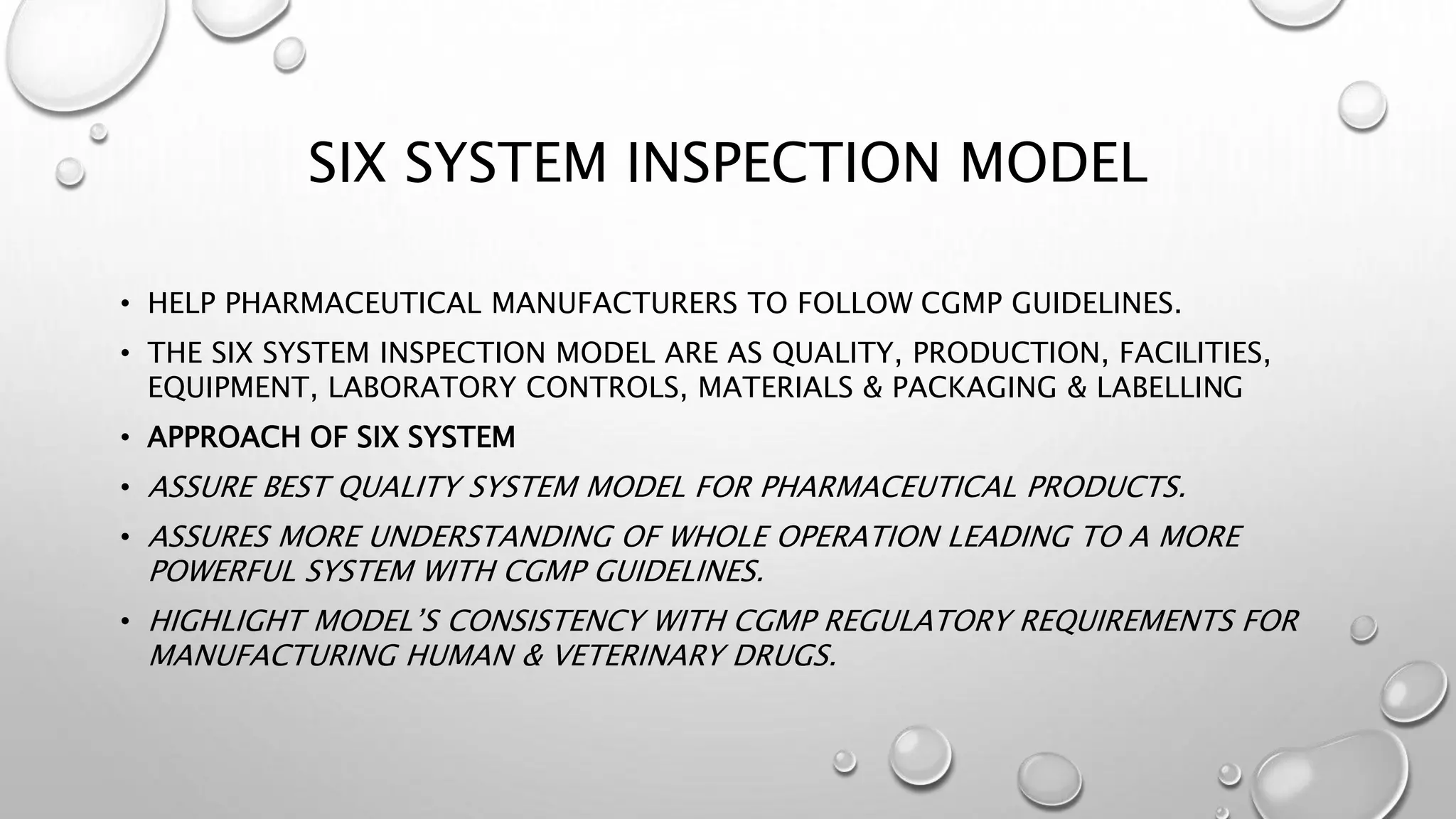 Six system inspection model | PPTX