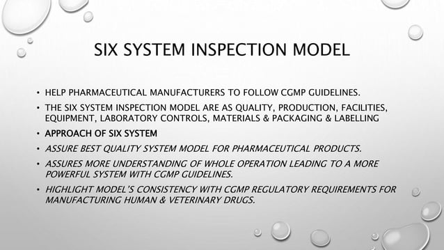 Six system inspection model | PPTX